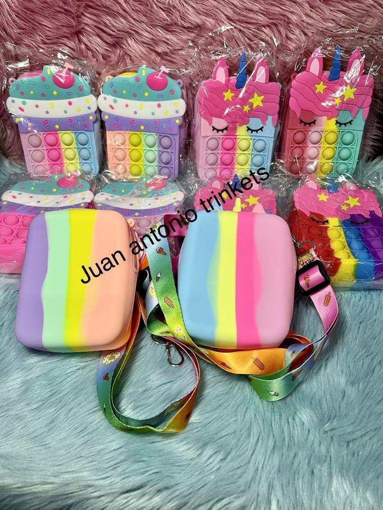 Unicorn & Icecream Pop It Fidget Sling Wallet, Women's Fashion, Bags ...