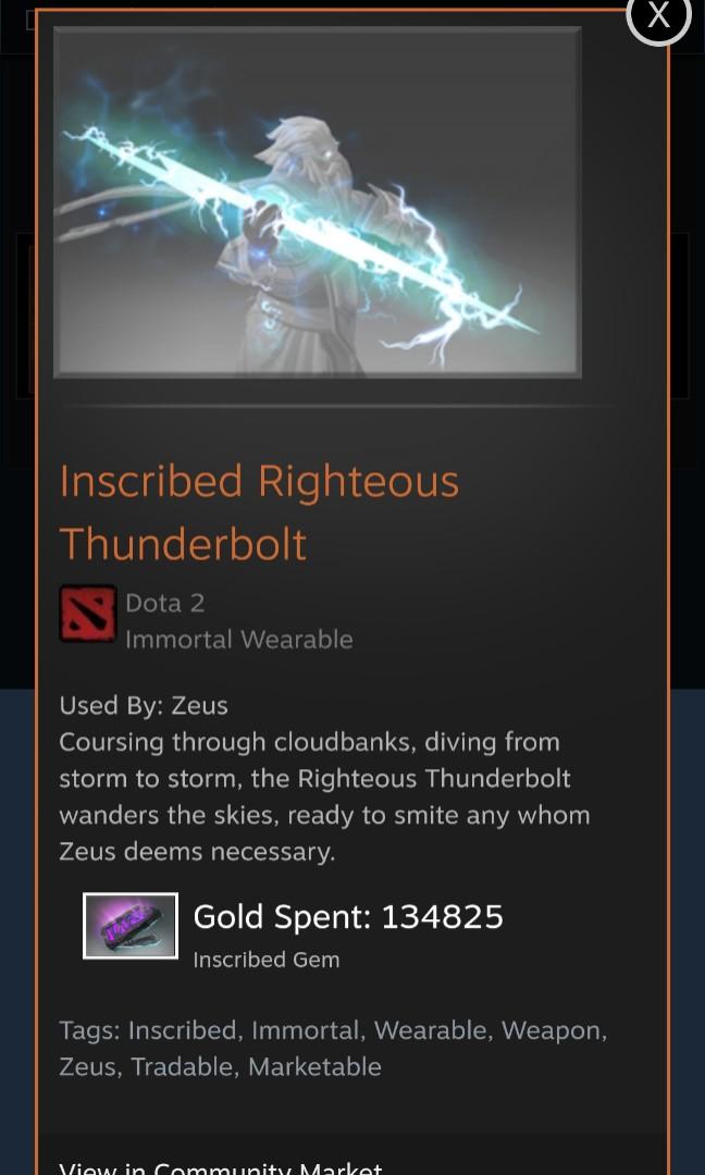 Zeus Righteous Thunderbolt, Video Gaming, Gaming Accessories, In-Game ...