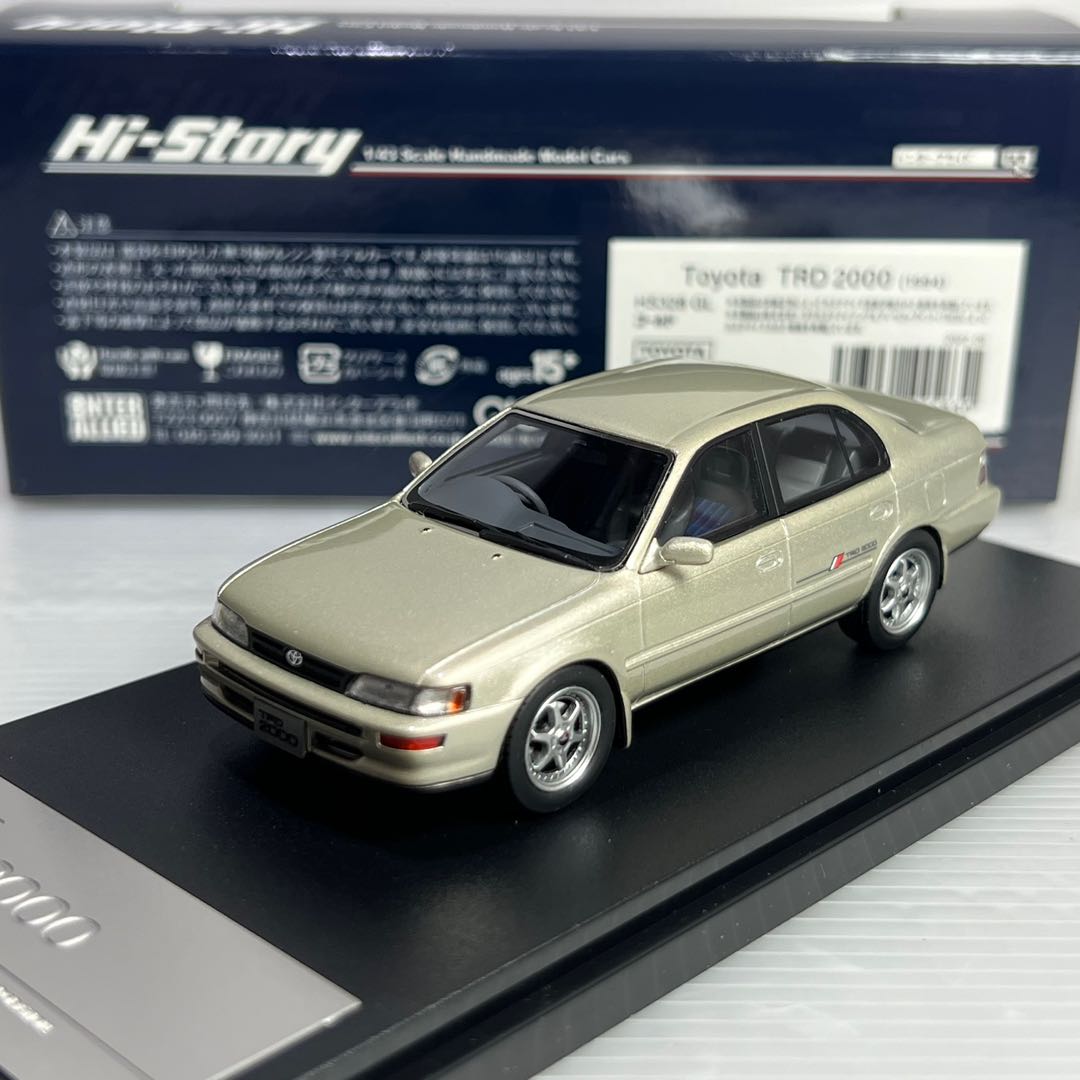 1/43 Hi-Story Toyota Corolla AE100 TRD 2000 gold, 興趣及遊戲, 玩具 & 遊戲類 ...