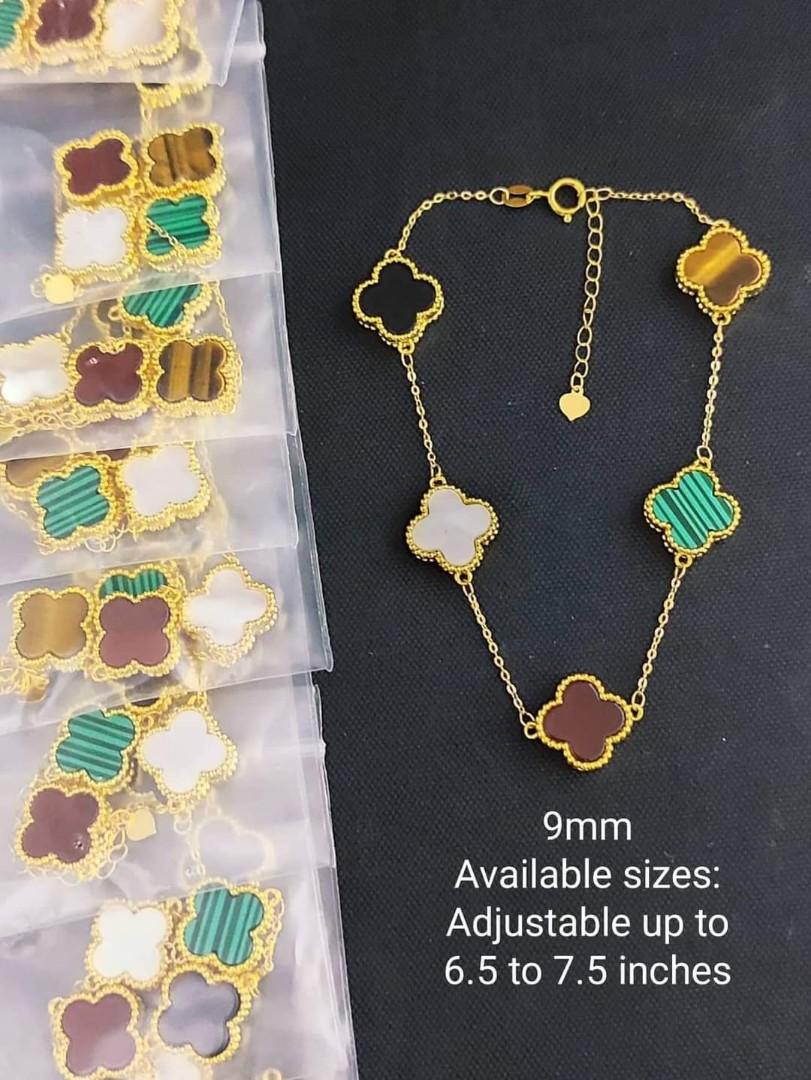 18K Saudi Gold 9mm Vca bracelet, Women's Fashion, Jewelry & Organizers ...