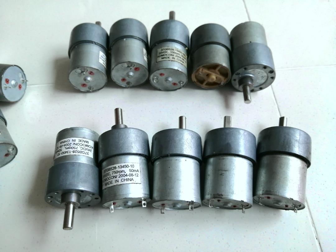 3 for $20. 24V DC Gear Motors Bi-directional 150 rpm, 250 rpm, 750 rpm ...