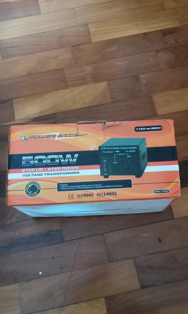 500W Step up/down Transformer, TV & Home Appliances, Electrical ...