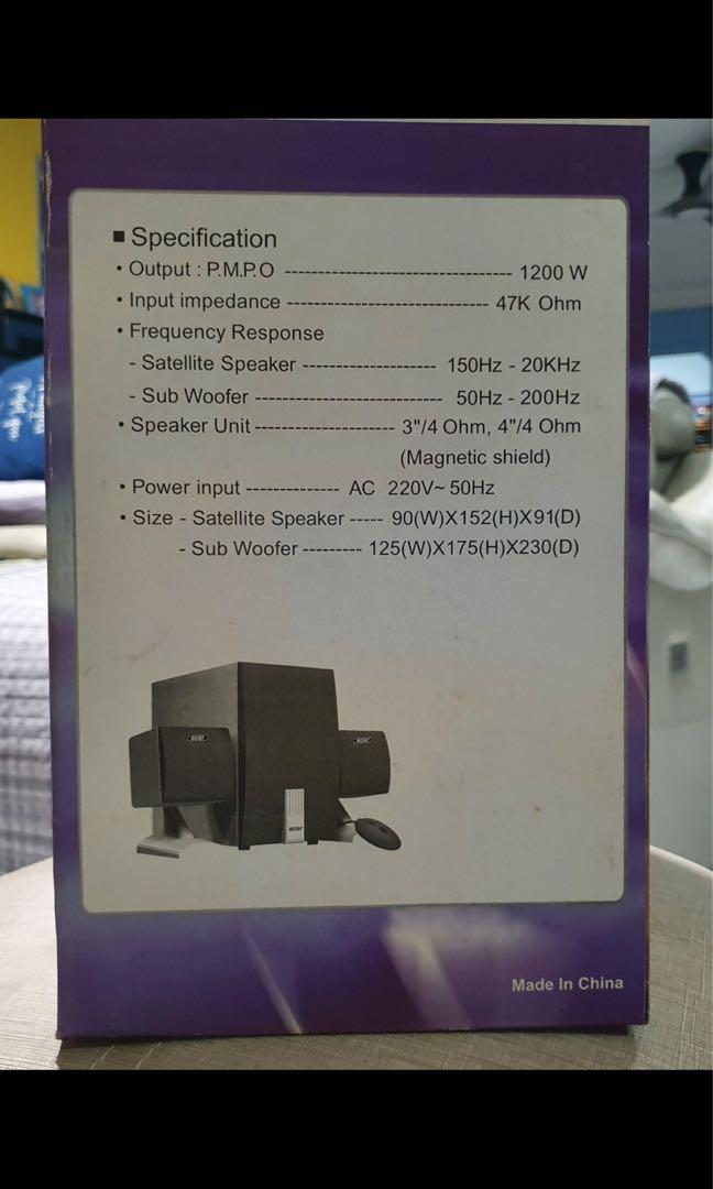 Acer SP 100C Speaker set, Audio, Other Audio Equipment on Carousell