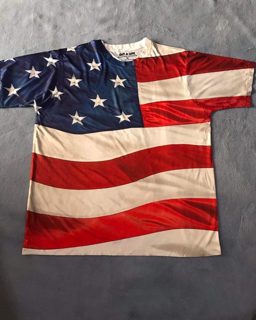 AMERICAN FLAG SHIRT, Men's Fashion, Tops & Sets, Tshirts & Polo Shirts ...