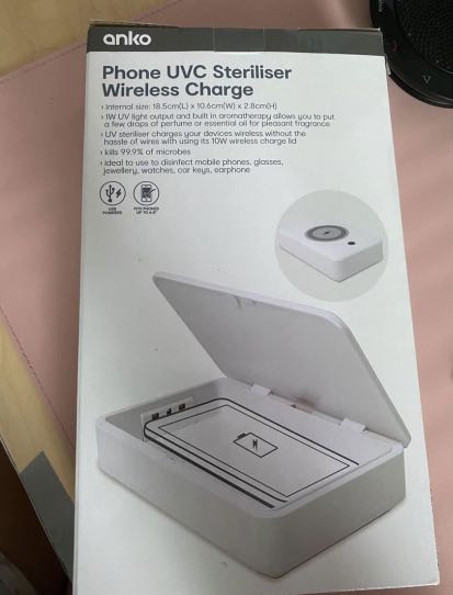 Anko 2 in 1 Wireless Phone charger and UVC sterilizer, Mobile Phones ...