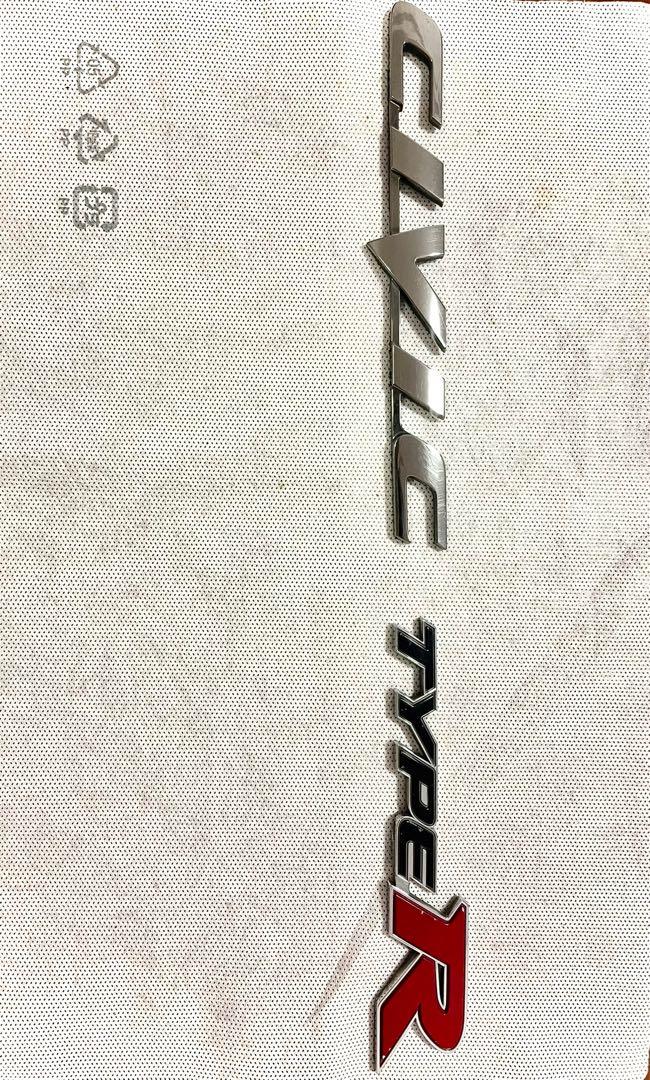 Authentic Civic FD2R TypeR Badge, Car Accessories, Accessories on Carousell
