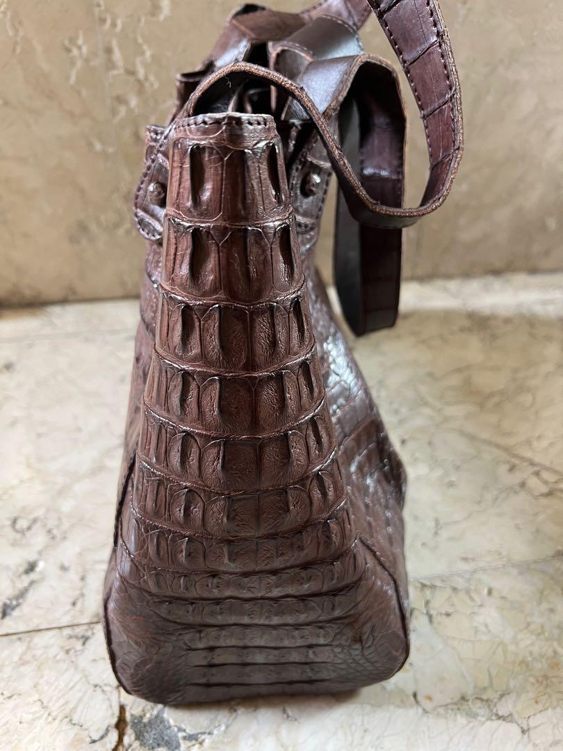 Authentic Crocodile Skin Bag in Brown, Women's Fashion, Bags & Wallets ...