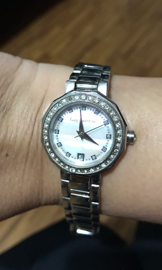 Authentic Guy Laroche Ladies Watch Mother Of Pearl, Women's Fashion ...