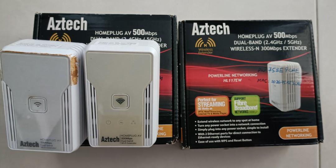 Aztech Homeplug AV 500Mbps, Computers & Tech, Parts & Accessories ...