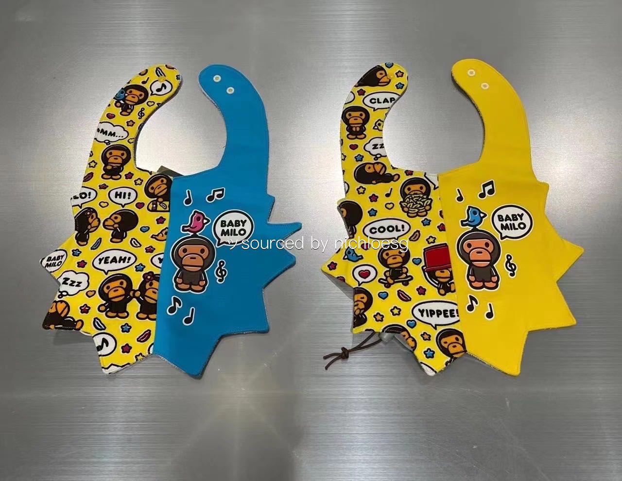 BAPE SPEECH BALLOON BABY MILO BIB, Babies & Kids, Babies & Kids Fashion ...