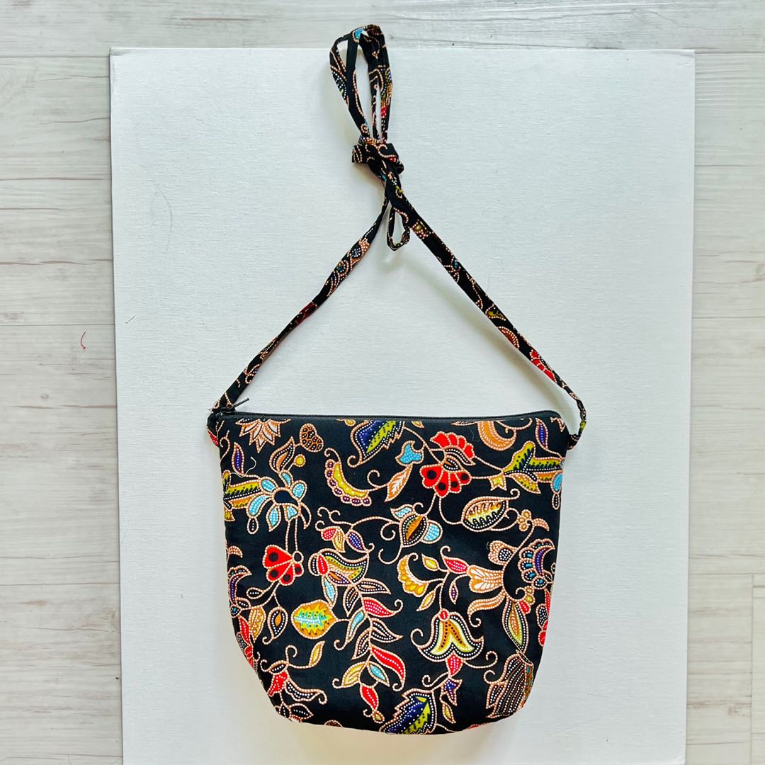 Batik Small Sling Bag Handmade in Singapore, Women's Fashion, Bags ...
