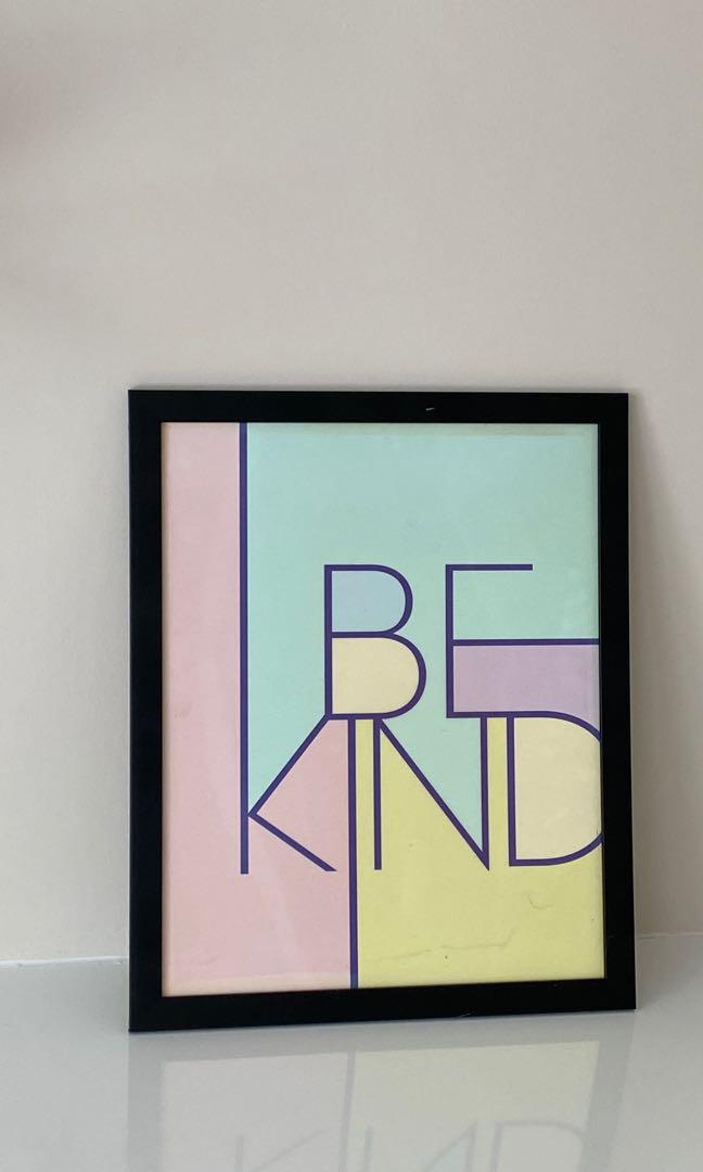 Be kind frame, Furniture & Home Living, Home Decor, Frames & Pictures ...