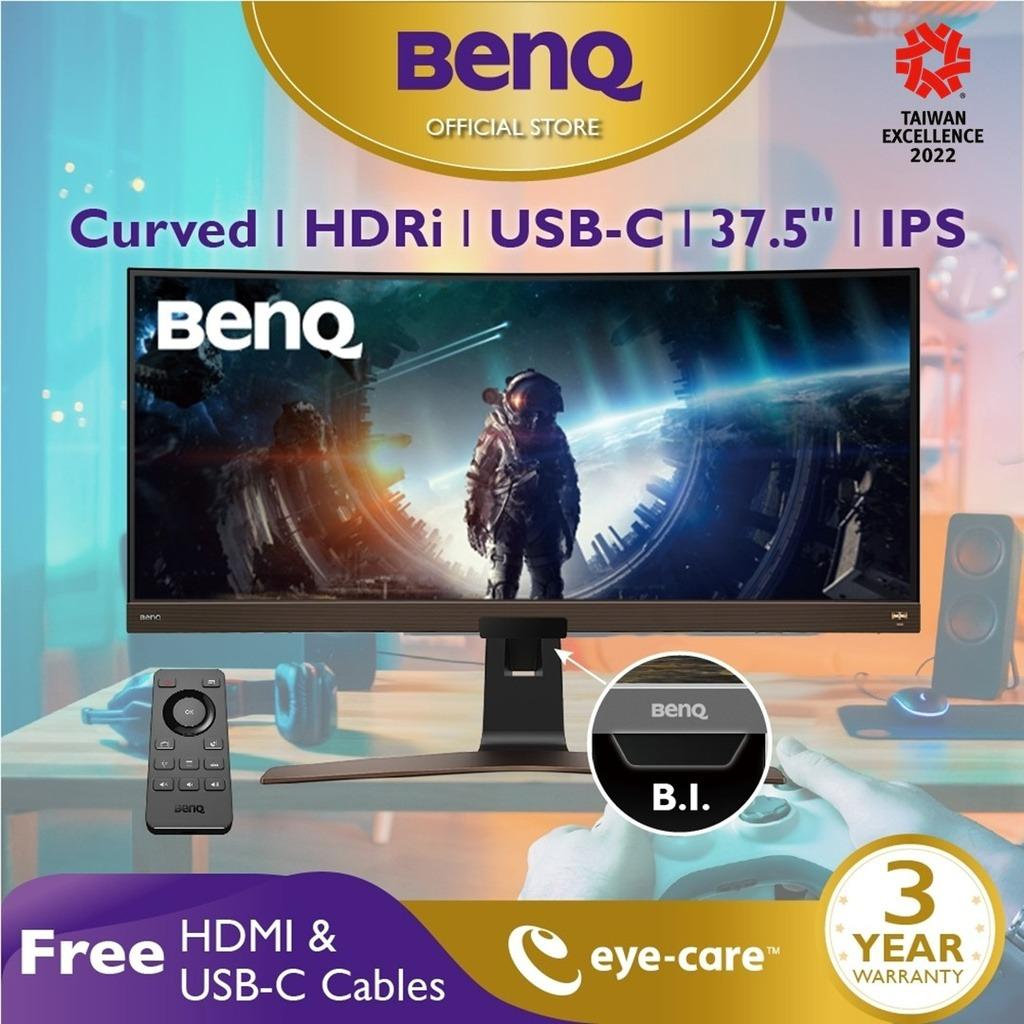 BenQ EW3880R 38" Curved WQHD+ HDRi IPS USB-C Eye-Care Monitor with ...