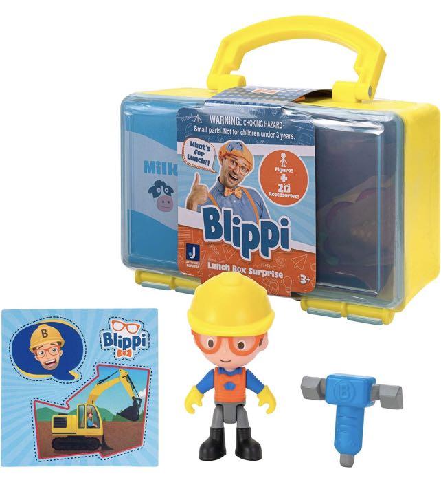 Blippi Lunch Box Surprise 2 Pack, Construction and Firefighter 3-Inch ...