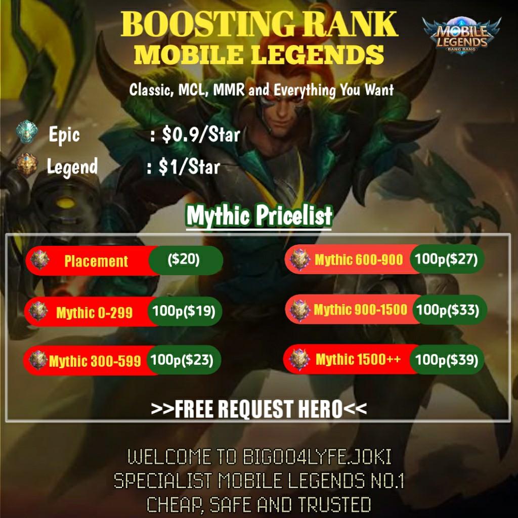 BEST BOOSTING MOBILE LEGENDS SUPER CHEAPEST!, Video Gaming, Gaming ...