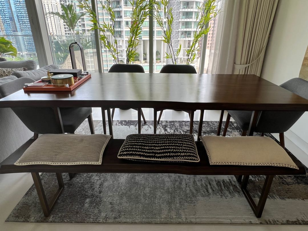 Castlery Dining Table + Bench, Furniture & Home Living, Furniture ...