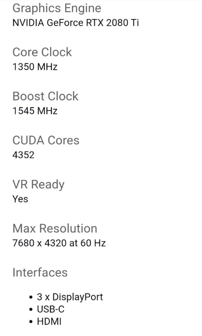Dell Nvidia RTX 2080 Ti 11GB Blower Edition, Computers & Tech, Desktops ...