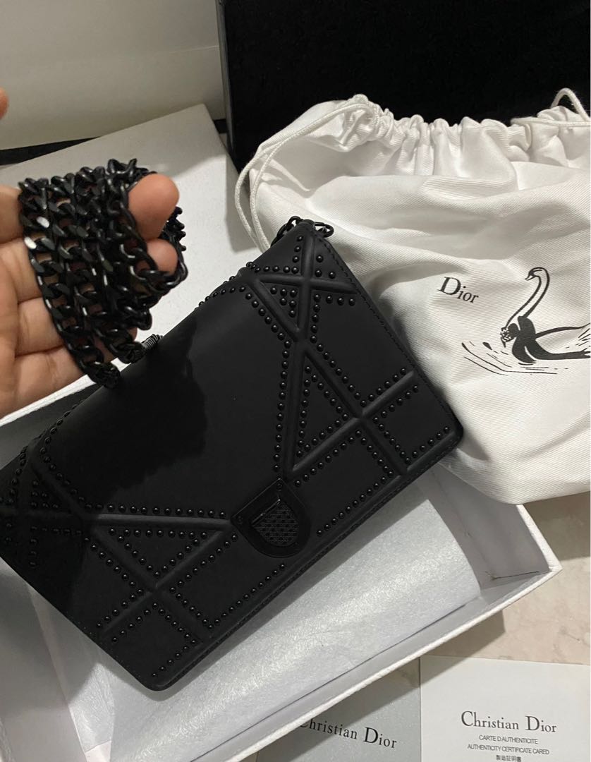 Dior Addict Studded Chain Sling Bag WOC, Women's Fashion, Bags ...
