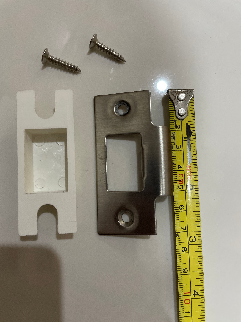 Door Strike Plate Mortise level attachment knob lock steel metal catch ...