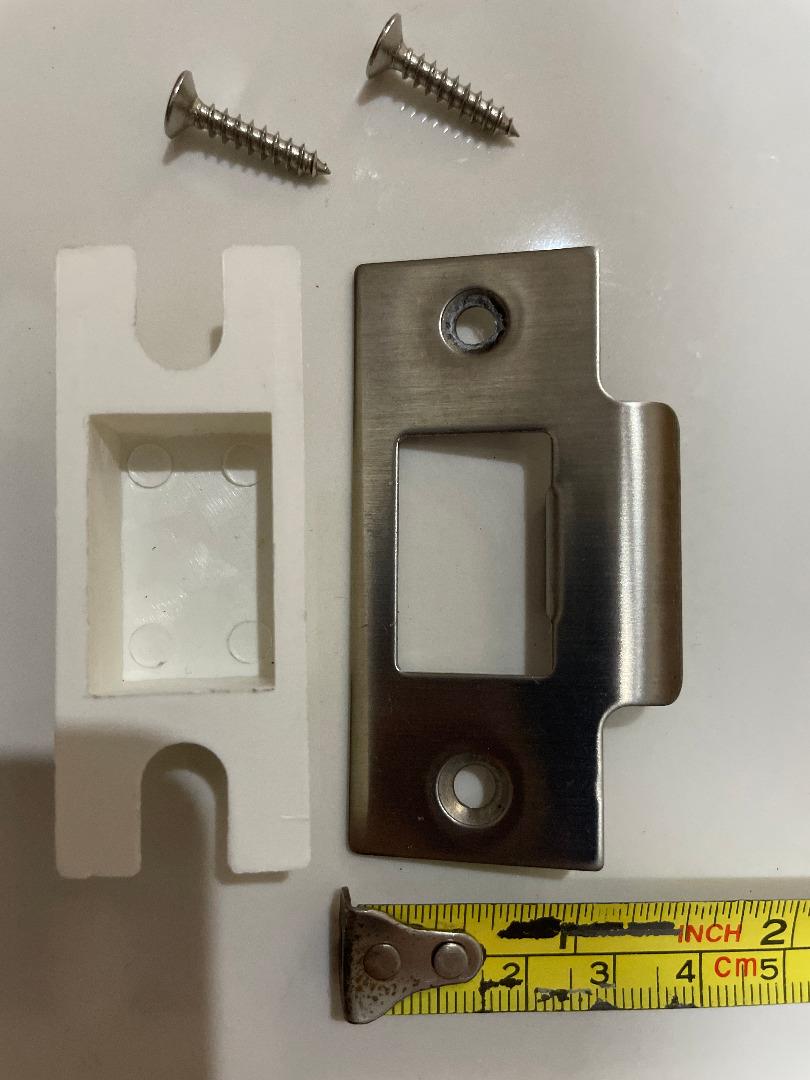 Door Strike Plate Mortise level attachment knob lock steel metal catch ...