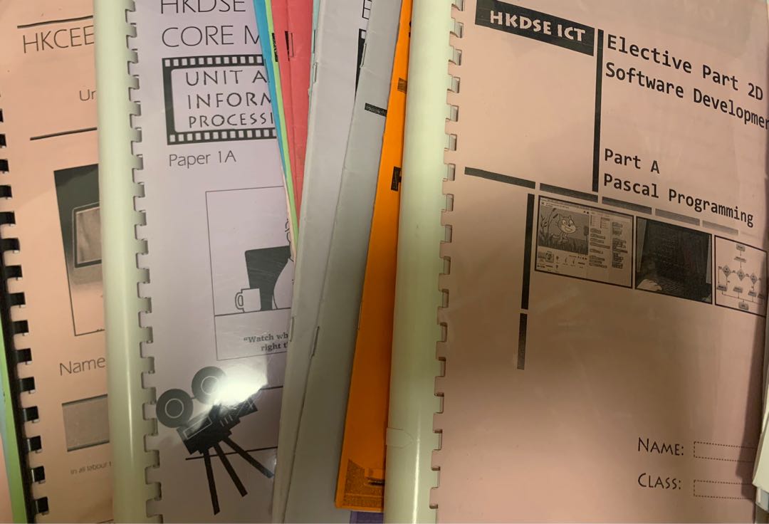 DSE ICT Textbooks筆記 CE DSE 名校by topics by year past paper, 興趣及遊戲, 書本 ...