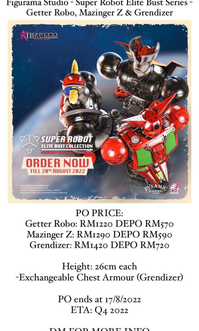Figurama Studio - Super Robot Elite Bust Series - Getter Robo, Mazinger ...