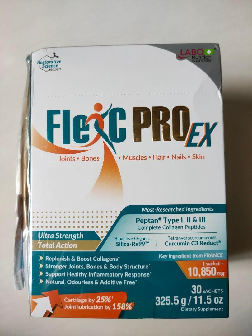 FlexC PRO EX 30 Sachets, Health & Nutrition, Health Supplements ...