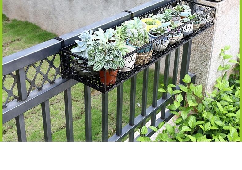 Flowerpot Hanging Metal Rack Garden Gardening Plants Fence Planter Pots ...