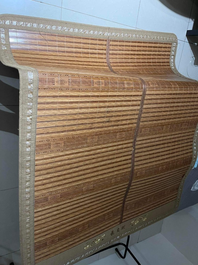 Foldable wooden banig, Furniture & Home Living, Bedding & Towels on ...