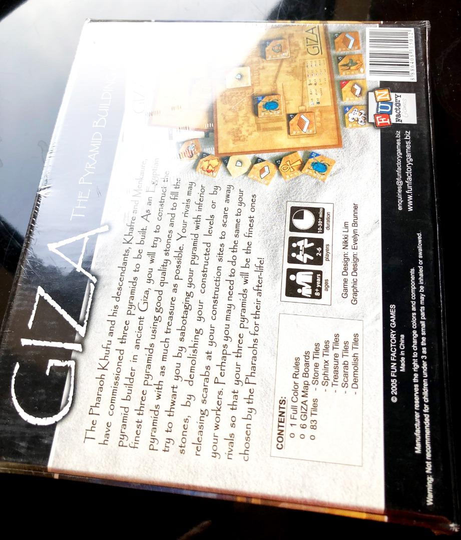 Giza - The pyramid building game (boardgame / table games), Hobbies ...