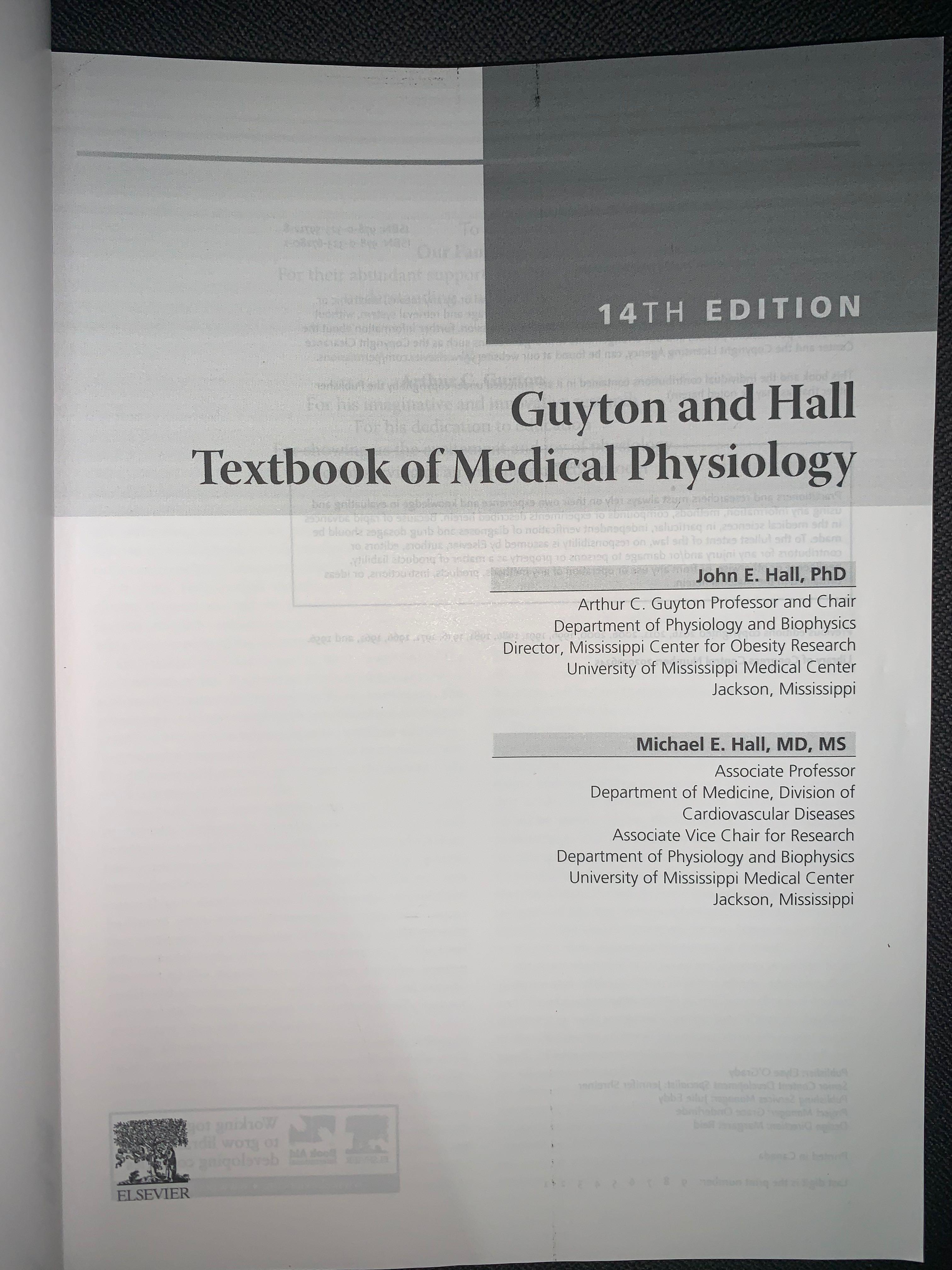 Guyton and Hall Textbook of Medical Physiology 14th Edition, Hobbies ...