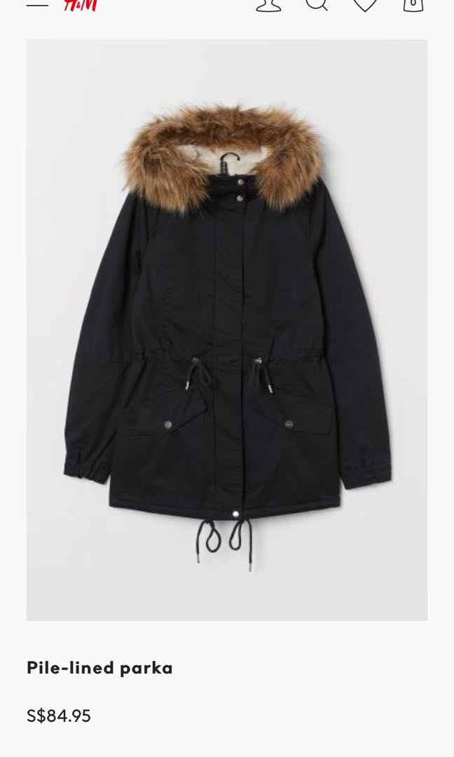 H&M winter jacket coat black, Women's Fashion, Coats, Jackets and ...