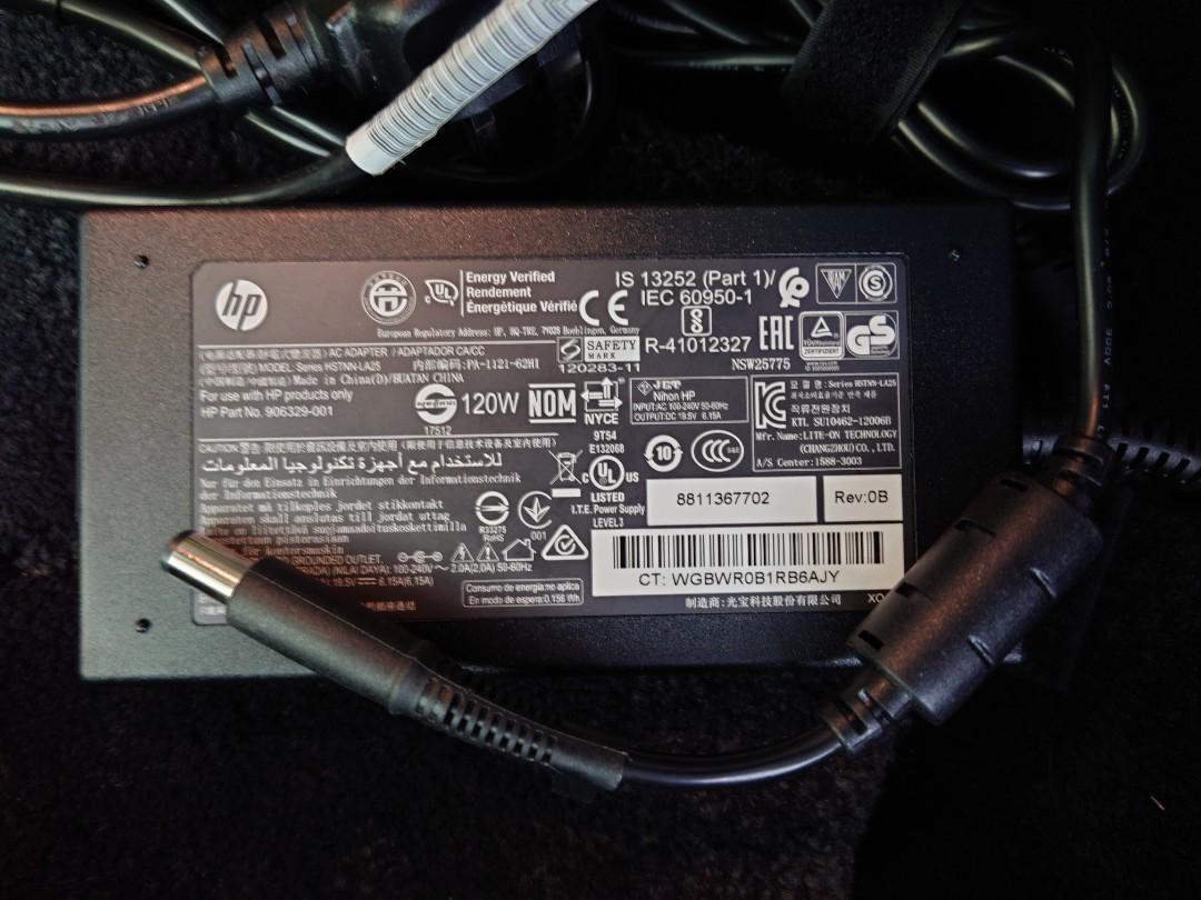 HP AC adapter 120W, Computers & Tech, Parts & Accessories, Cables ...