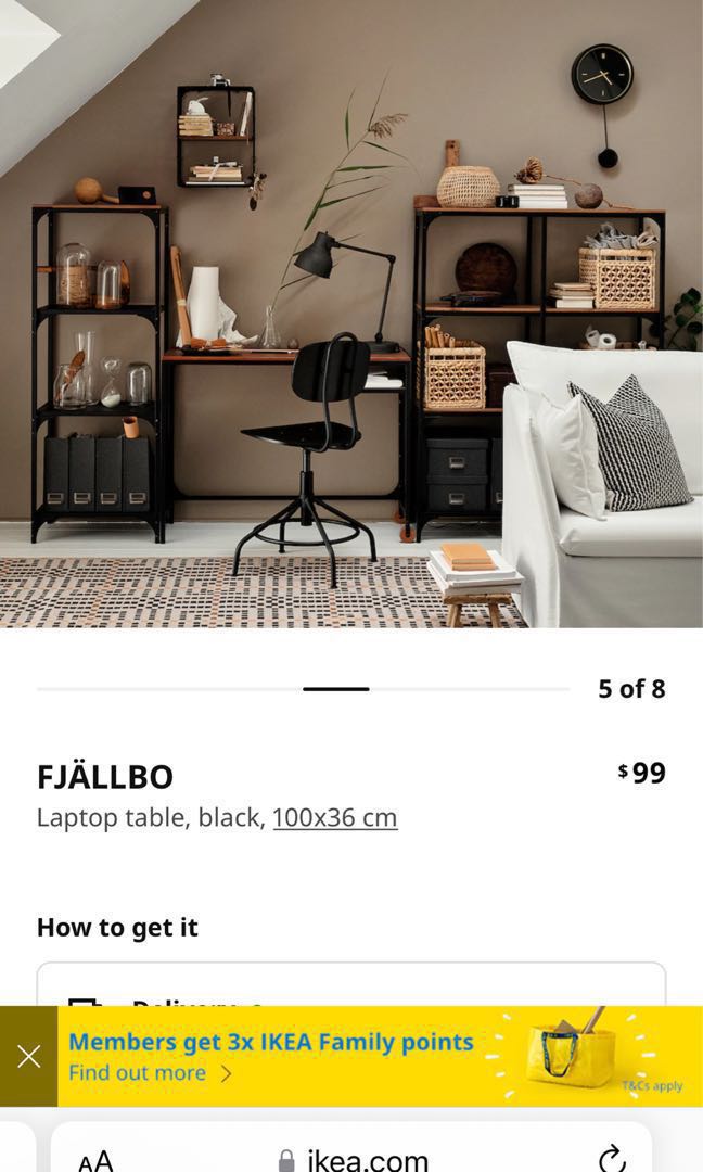 IKEA Fjallbo desk and shelving unit set, Furniture & Home Living ...