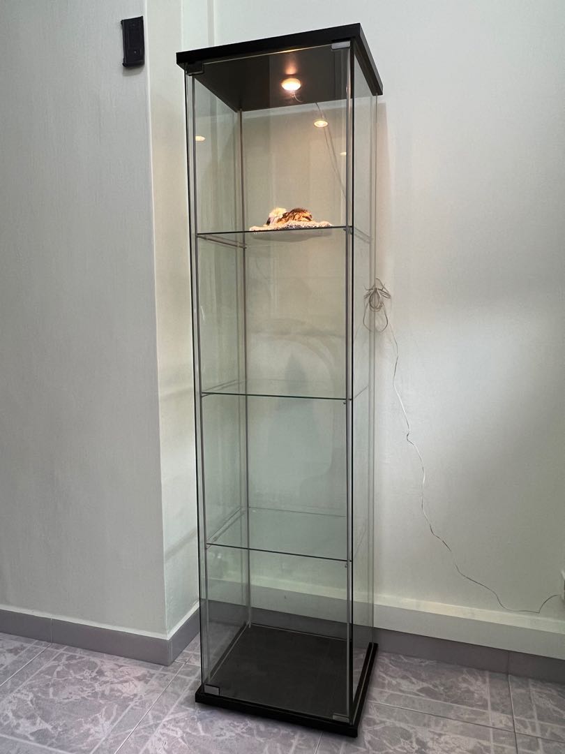 IKEA Glass display cabinet, Furniture & Home Living, Furniture, Shelves ...