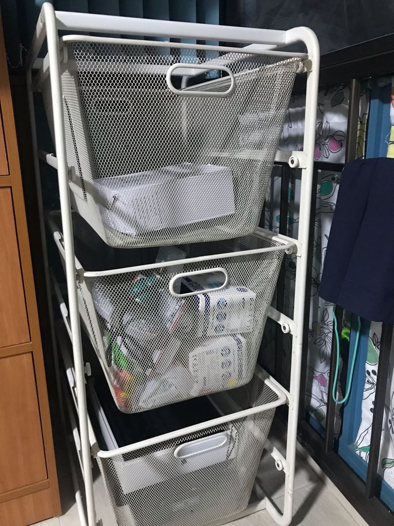 Ikea Large Storage Rack/ Drawers, Set of 3, Furniture & Home Living ...