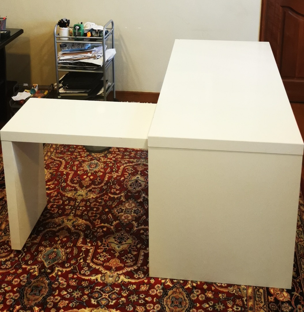 Ikea MALM Desk with pull-out panel, Furniture & Home Living, Furniture ...