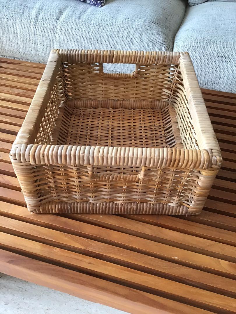 IKEA Rattan Storage Basket, Furniture & Home Living, Home Improvement ...