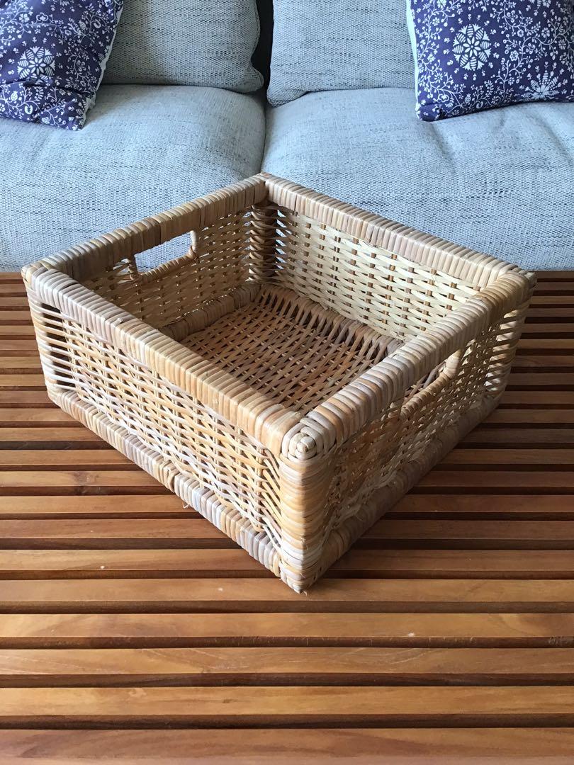 IKEA Rattan Storage Basket, Furniture & Home Living, Home Improvement ...