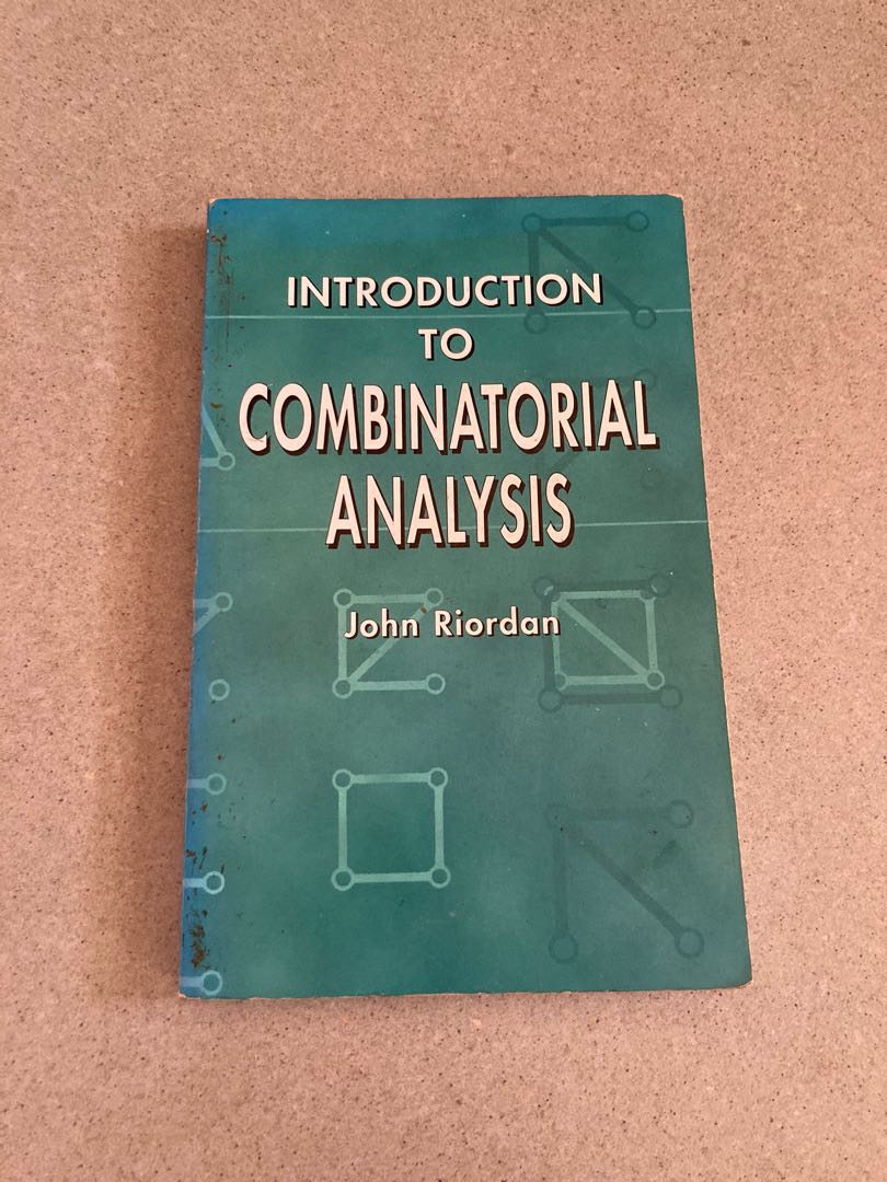 Introduction To Combinatorial Analysis Hobbies And Toys Books
