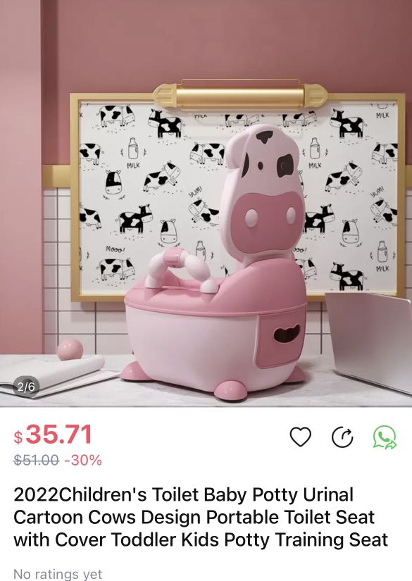 Kids toilet train potty, very new, Babies & Kids, Bathing & Changing ...