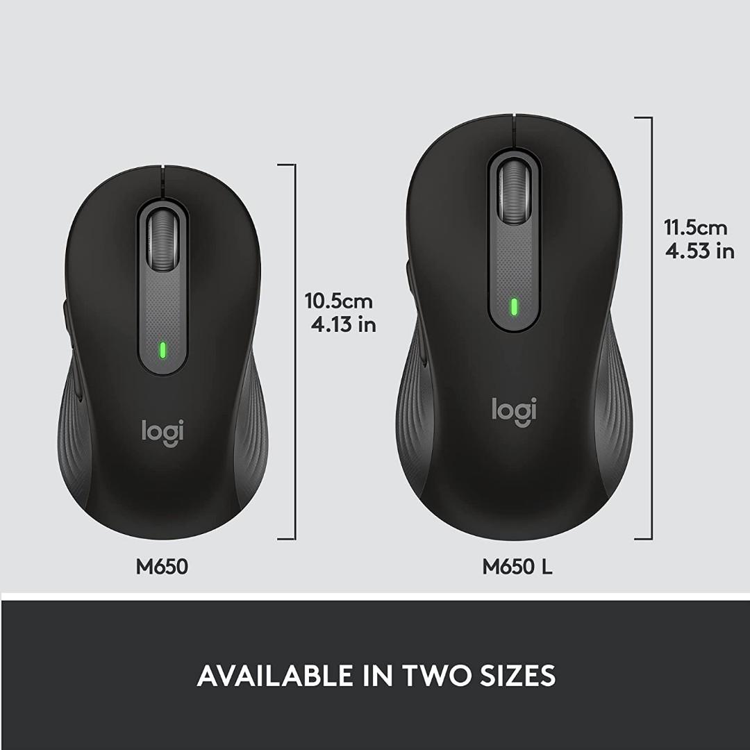 Logitech M650 L signature 黑色 少見大版滑鼠 （ m650l logi bolt not mx anywhere ...