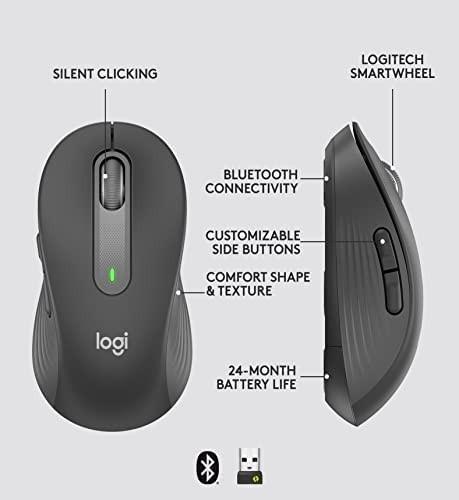 Logitech M650 L signature 黑色 少見大版滑鼠 （ m650l logi bolt not mx anywhere ...