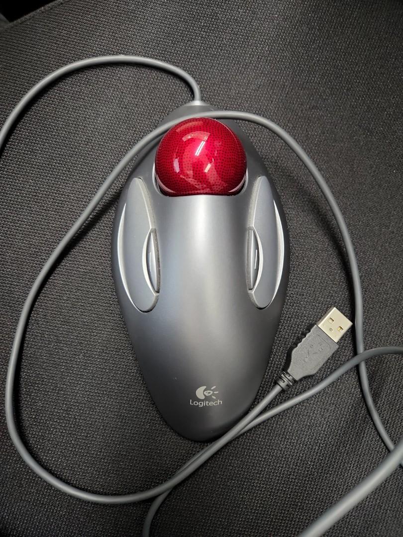 Logitech trackball (used), 電腦＆科技, 電腦周邊及配件, 電腦滑鼠及相關產品 - Carousell