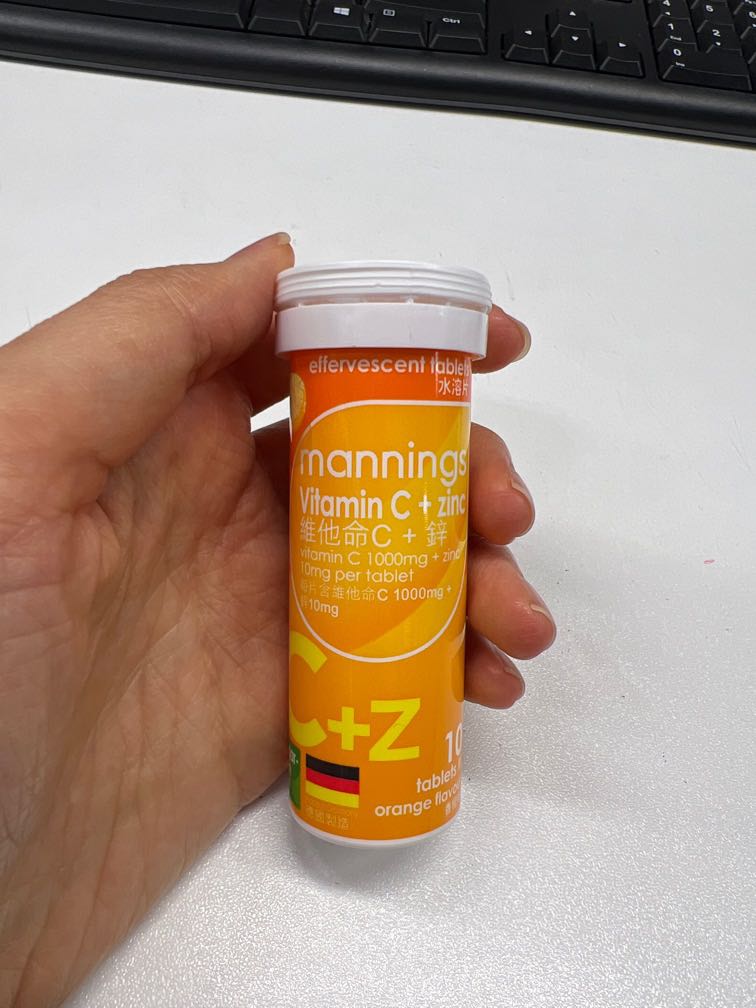 Mannings Vitamin C + zinc 維他命C + 鋅, 健康及營養食用品, 健康補充品, 健康補充品 - 維他命及補充品 - Carousell