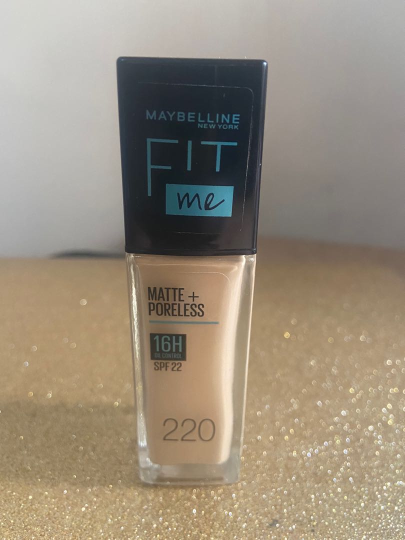 MAYBELLINE FIT ME 220 shade MATTE + PORELESS Foundation, Beauty ...