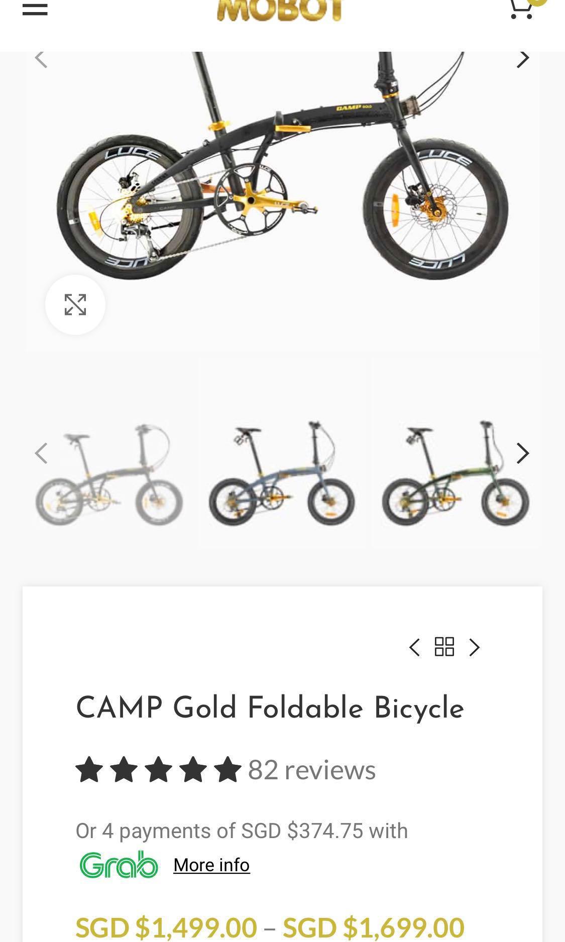 MOBOT Camp Gold Limited Edition , Sports Equipment, Bicycles & Parts ...