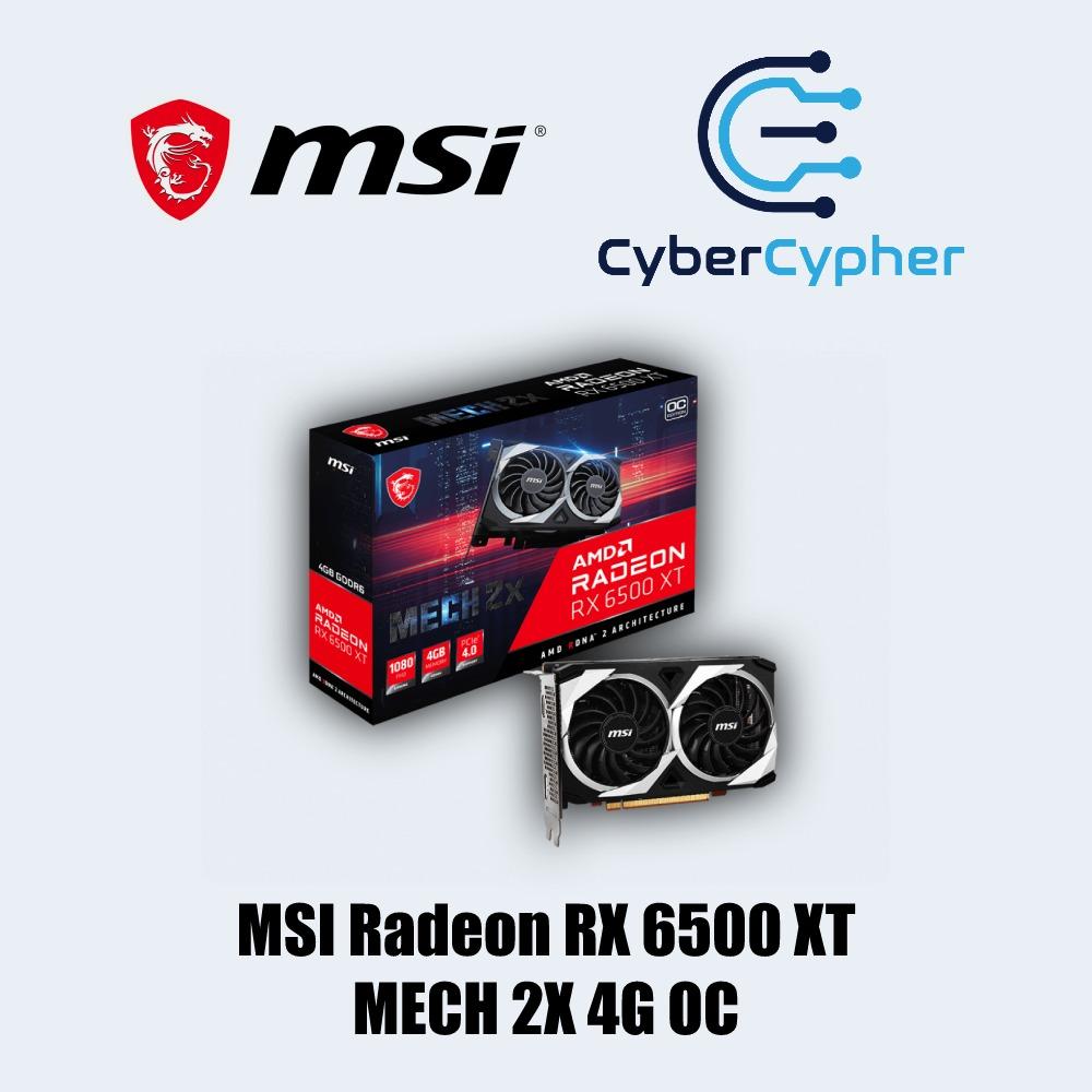 MSI Radeon RX 6500 XT MECH 2X 4G OC, Computers & Tech, Parts ...