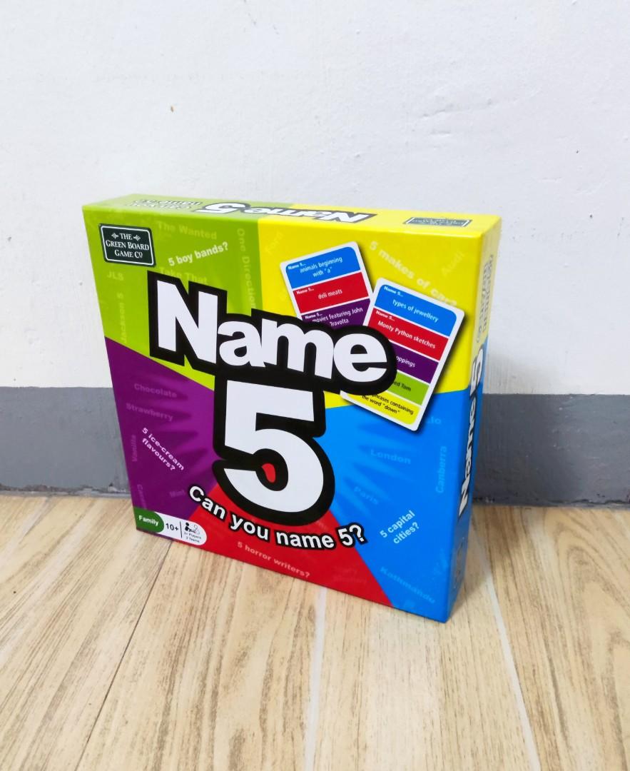 Name 5 (Can You Name 5?), Hobbies & Toys, Toys & Games on Carousell