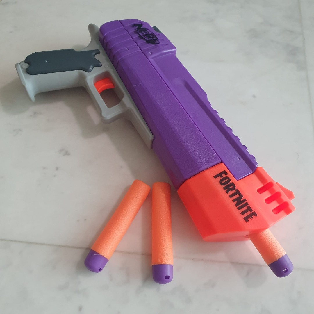 Nerf Fortnite and cannon with 3 bullets, Hobbies & Toys, Toys & Games ...